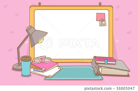 flat design with empty sheet note or board.... - Stock Illustration ...