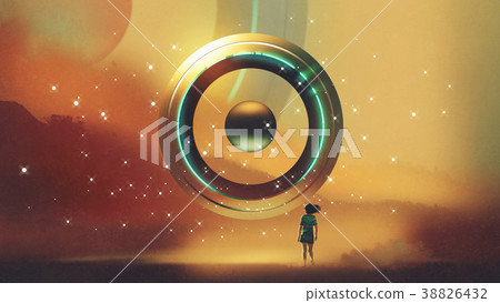 the unknown floating circle - Stock Illustration [38826432] - PIXTA