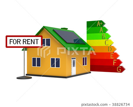 House for rent, 3d rendering - Stock Illustration [38826734] - PIXTA
