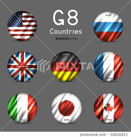 G8 National round flag icon set - Stock Illustration [38826921] - PIXTA