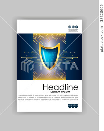 A4 Business Technology Book Cover Design - Stock Illustration [38828696 ...