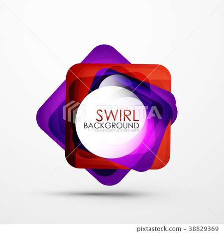 Square swirl abstract banner-插圖素材 [38829369] - PIXTA圖庫
