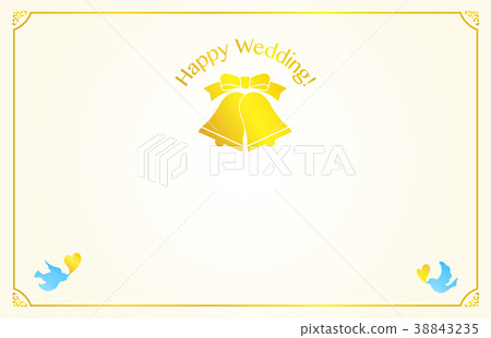 Wedding card frame | Ribbons and bells - Stock Illustration [38843235 ...