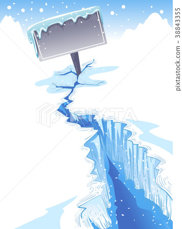 Iceberg Crack Sign Illustration - Stock Illustration [38843355] - PIXTA