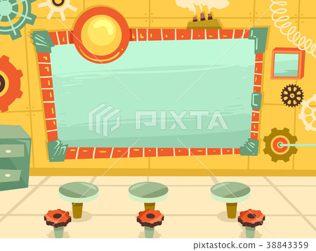 Steampunk Classroom Background Illustration - Stock Illustration ...