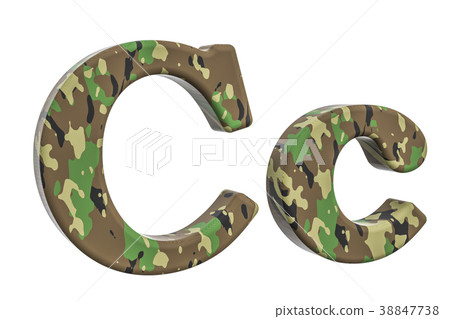 Camouflage army letter C, 3D rendering - Stock Illustration [38847738 ...