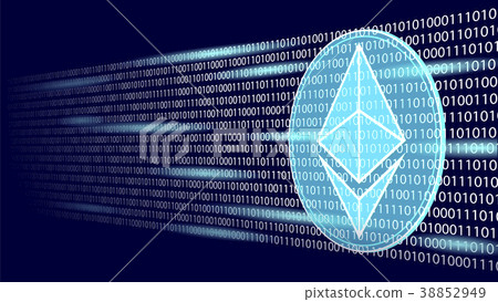 Ethereum digital cryptocurrency sign binary code - Stock Illustration [38852949] - PIXTA
