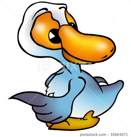 Blue Duck Pointing - Stock Illustration [38864871] - PIXTA