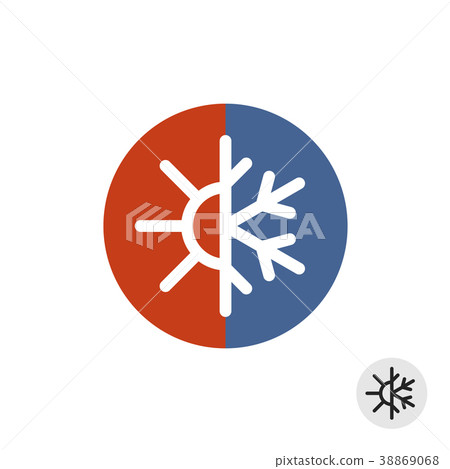 Hot and cold round sign. - Stock Illustration [38869068] - PIXTA