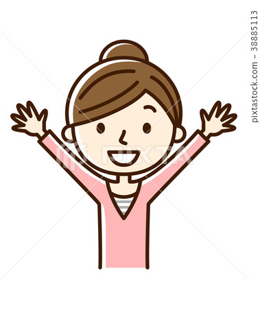 Female Banzai - Stock Illustration [38885113] - PIXTA