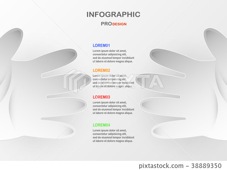 Flat infographic elements with hand. - Stock Illustration [38889350 ...