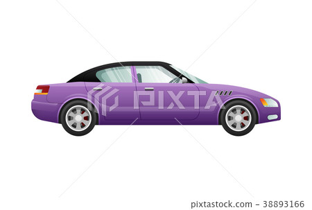 Transport. Isolated Violet Classic Automobile - Stock Illustration ...