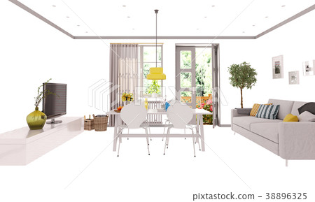 Isolated home interior - Stock Illustration [38896325] - PIXTA