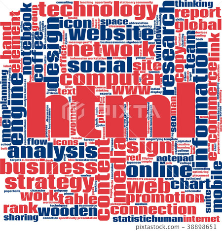 HTML word cloud - Stock Illustration [38898651] - PIXTA