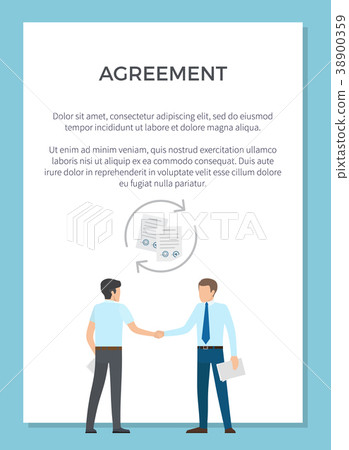 Agreement Visualization Poster Vector Illustration - Stock Illustration ...