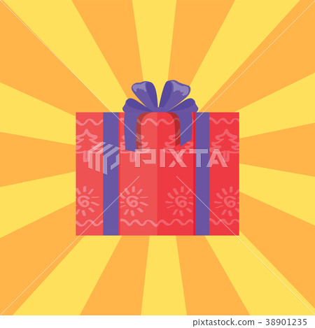 Present in Box Decorated-插圖素材 [38901235] - PIXTA圖庫