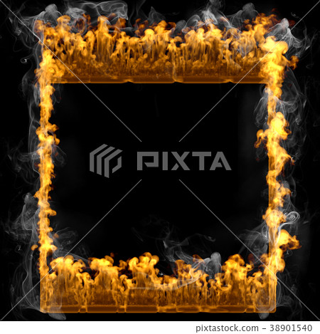 Abstract frame design flames and fire - Stock Illustration [38901540 ...