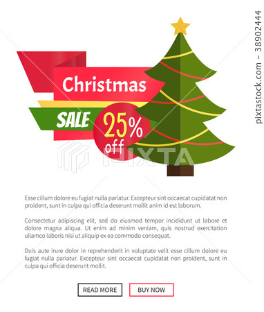 25 Off Christmas Sale Card Vector Illustration - Stock Illustration ...