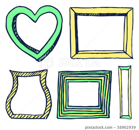 Five Colorful Frames Pictures Vector Illustration - Stock Illustration ...