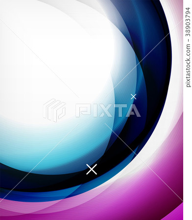 Vector transparent color wave lines abstract - Stock Illustration ...