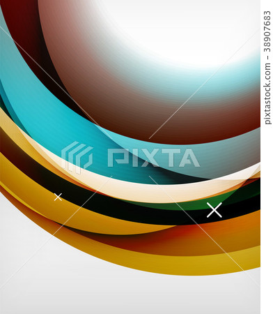 Vector transparent color wave lines abstract - Stock Illustration ...