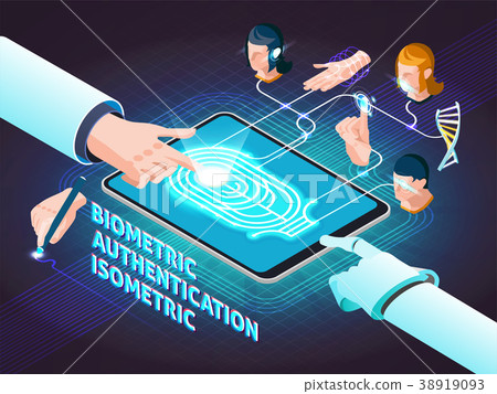 Biometric Authentication Methods Isometric - Stock Illustration [38919093] - PIXTA