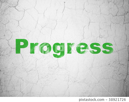 Finance concept: Progress on wall background - Stock Illustration ...