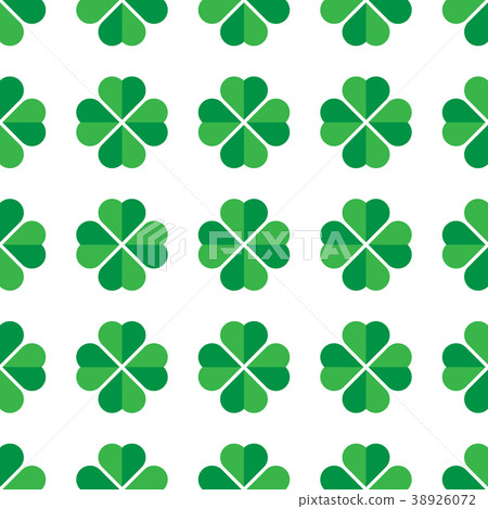 Green shamrock seamless pattern. Background of - Stock Illustration ...