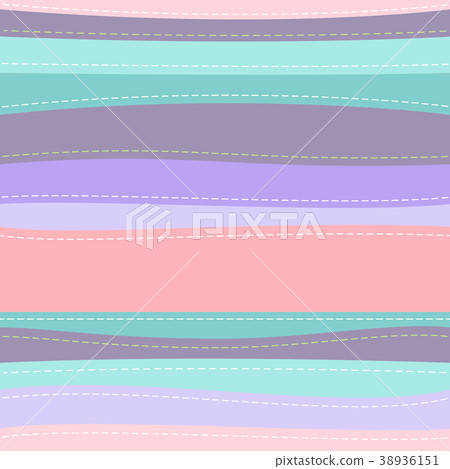 Cute striped seamless pattern - Stock Illustration [38936151] - PIXTA