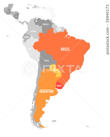 Map of MERCOSUR countires. South american trade-插圖素材 [38940173] - PIXTA圖庫