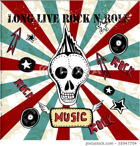 Grunge texture backgroundlong live rock n roll. - Stock Illustration ...
