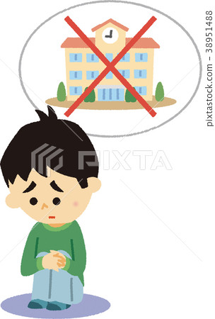 Illustration material school refusal - Stock Illustration [38951488 ...