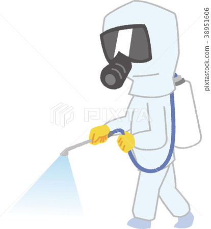 Illustration material Decontamination work - Stock Illustration ...