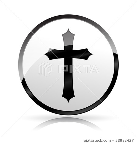 religious cross icon on white background - Stock Illustration [38952427 ...
