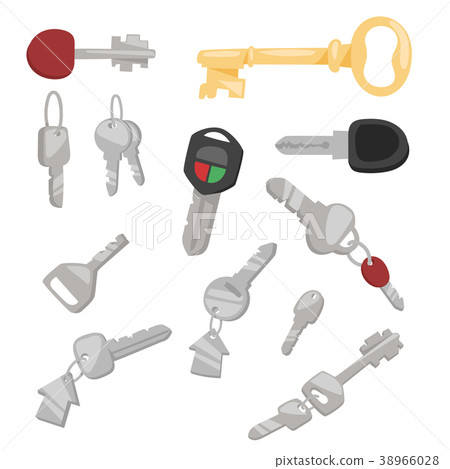 Door key vector illustration access household tool - Stock Illustration ...