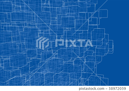 Vector abstract boxes background - Stock Illustration [38972039] - PIXTA