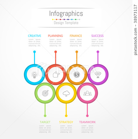 Infographic design elements with 9 options. - Stock Illustration ...