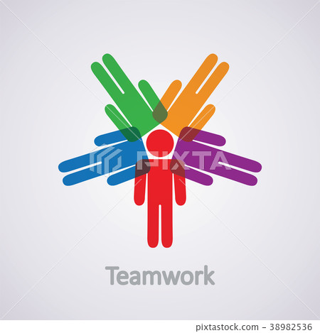 vector icon of teamwork concept - Stock Illustration [38982536] - PIXTA