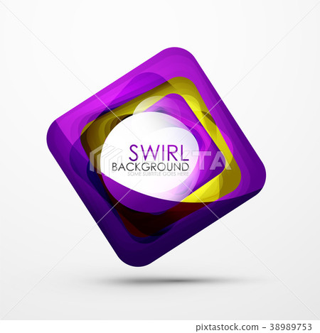 Square swirl abstract banner - Stock Illustration [38989753] - PIXTA
