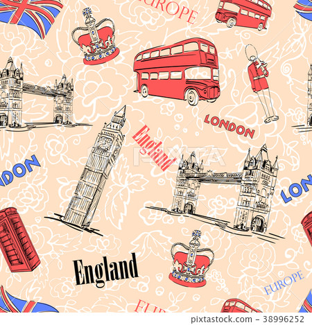 London England city skyline vector background. - Stock Illustration ...