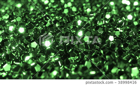 Pile of shiny green crystals, 3D rendering-插圖素材 [38998416] - PIXTA圖庫