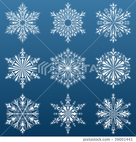 Snowflakes icon collection. Graphic vector modern - Stock Illustration ...