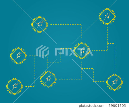 Blockchain stellar style network concept - Stock Illustration [39001503 ...