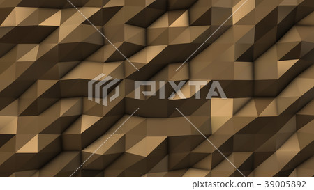 Gold abstract low poly triangle field - Stock Illustration [39005892 ...