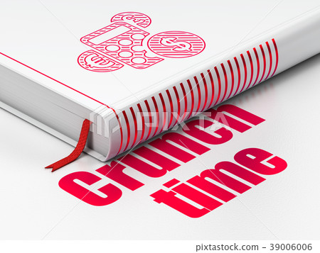 Finance concept: book Calculator, Crunch Time on - Stock Illustration ...