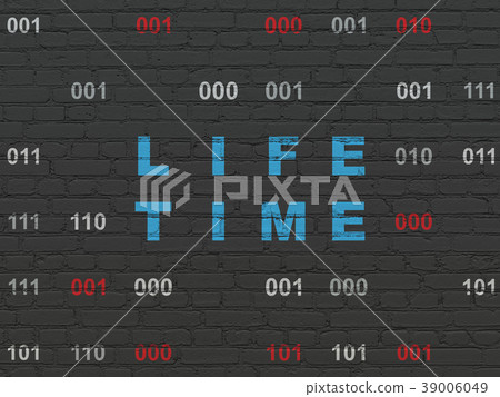 Time concept: Life Time on wall background - Stock Illustration ...