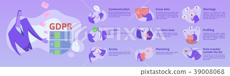 GDPR concept illustration. General Data Protection - Stock Illustration ...