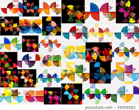 Mega collection of geometric shape abstract - Stock Illustration ...