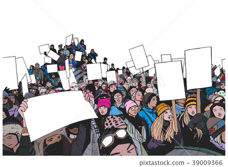 Illustration of student protest - Stock Illustration [39009366] - PIXTA