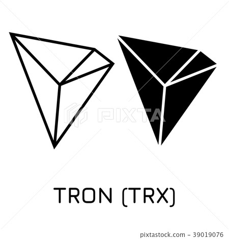 TRON (TRX). Vector illustration crypto coin icon - Stock Illustration ...